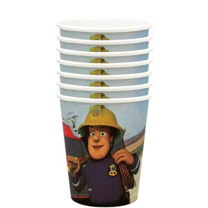 Fireman Sam Birthday Party Disposable Tableware Plate Cups Banner ...