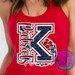Custom Glitter Cheer Tank Tops Racerback Tanks Cheerleader Name High ...