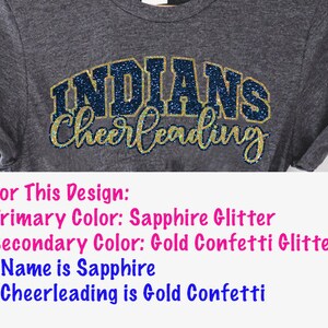 Custom Glitter Cheerleading T-shirts -RJ Personalized Team School ...