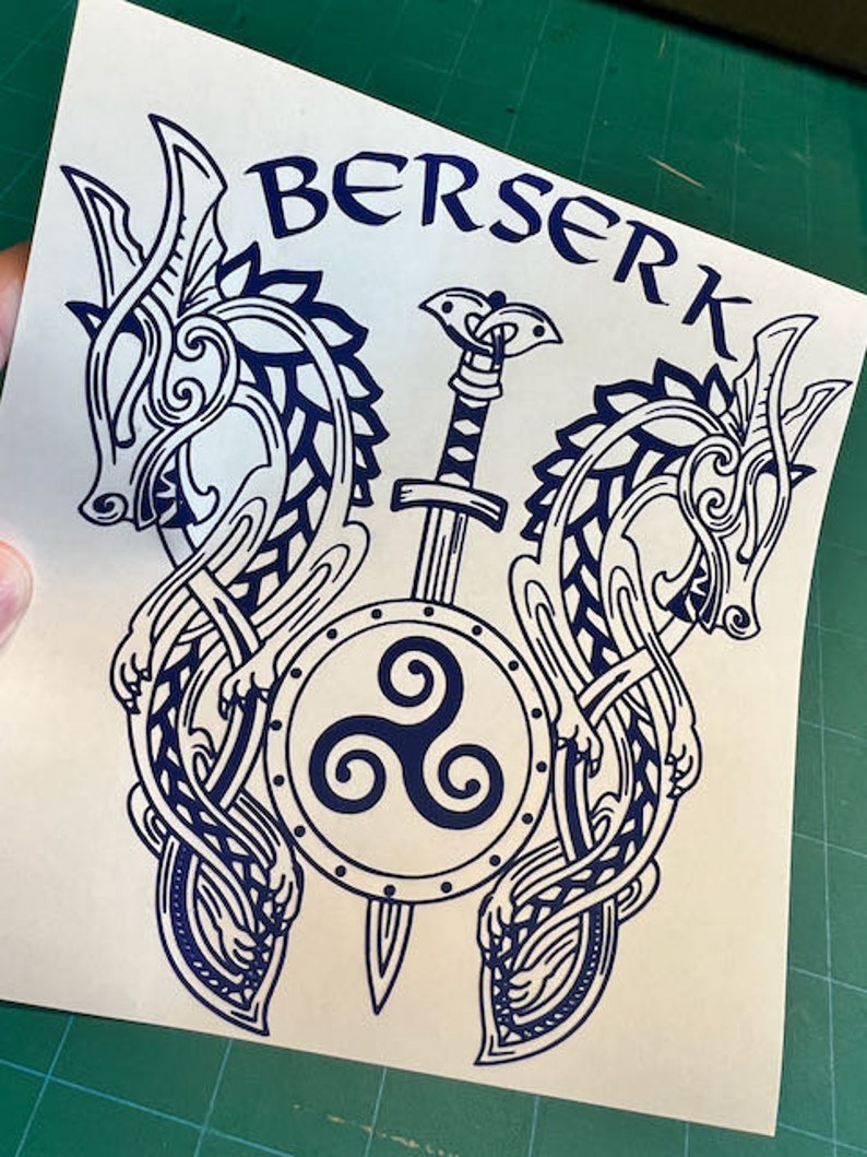Viking Berserk Decals Norse Dragons Pagan Mythology Sticker - Etsy