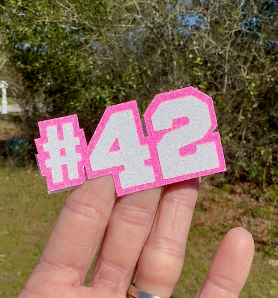 Sports Glitter Number Stickers -school Spirit Pride -varsity JV Little ...