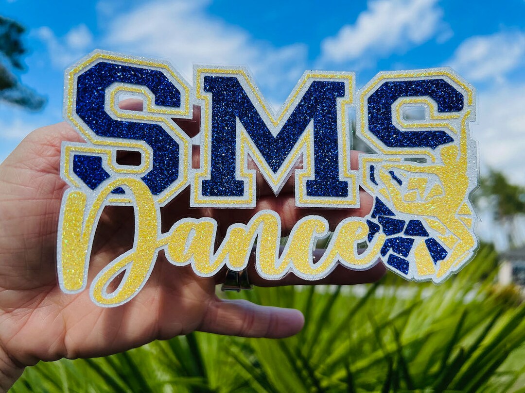 Dance Glitter Stickers - Personalized Dance Team High School Letters ...