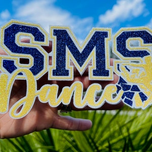 Dance Glitter Stickers - Personalized Dance Team High School Letters ...