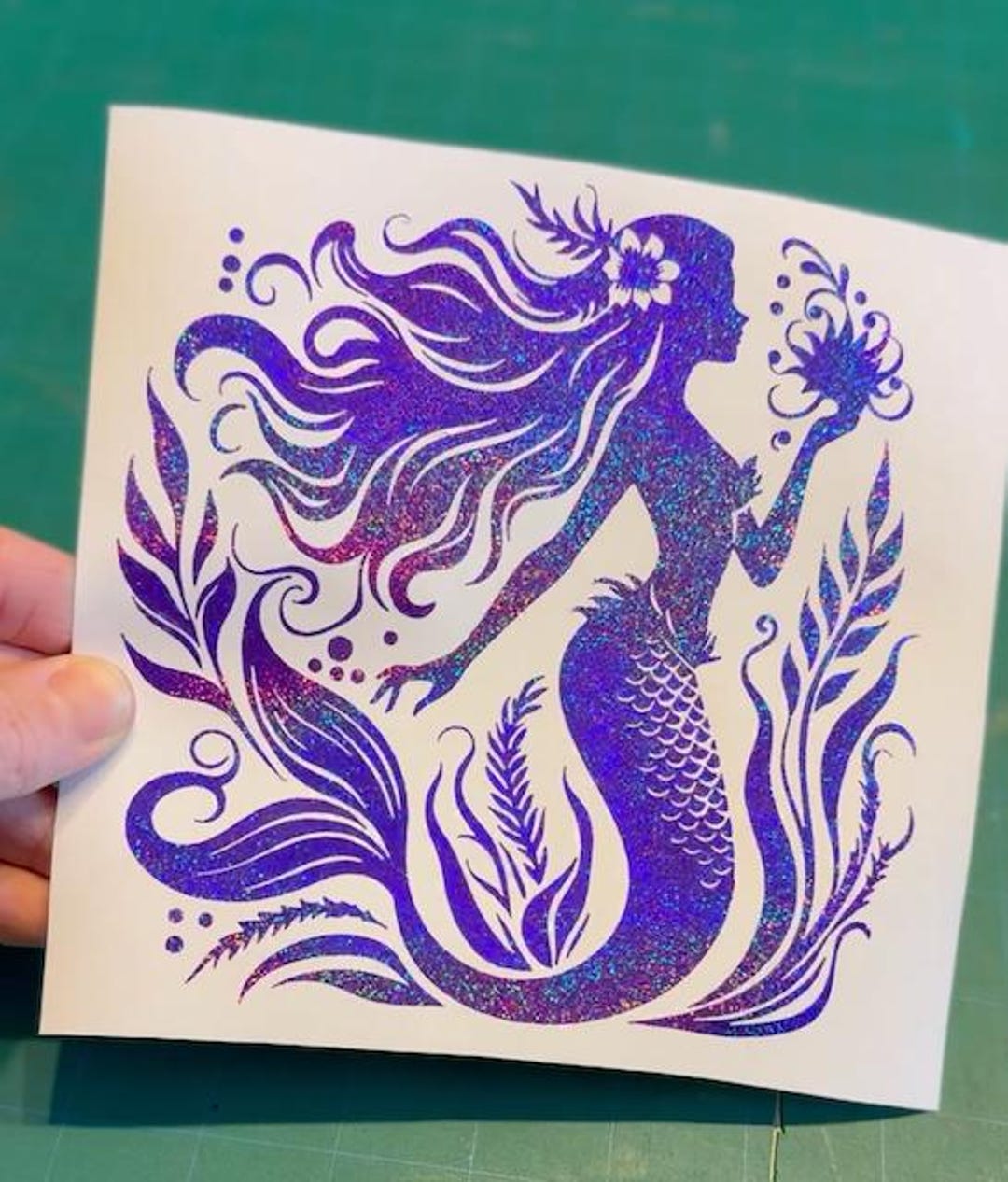 Mermaid Decal - Floral Siren - Vinyl Car Laptop Decals Motorcycle ...