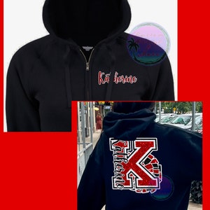 Cheer Zip up Hoodie Sweatshirt Adult Youth Sizes glitter BIG LETTER ...