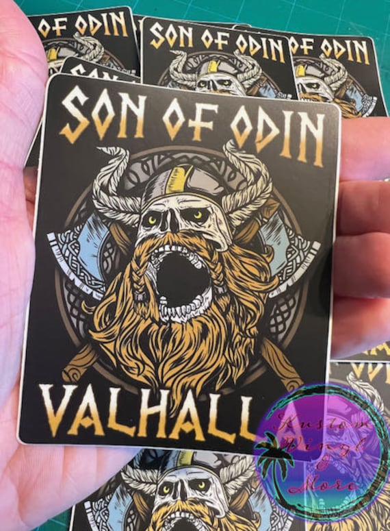 Viking Skull Sticker Warrior Thor Son of Odin Valhalla - Etsy