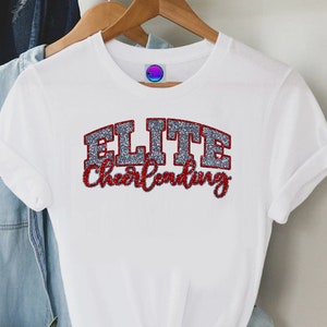 Custom Glitter Cheerleading T-shirts RJ Personalized Team School ...