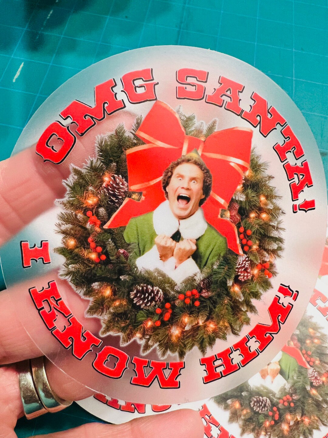 OMG Santa I Know Him Sticker Buddy Elf Christmas Holiday Stickers ...
