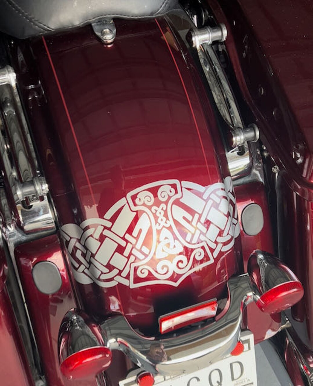 Mjolnir Norse Symbol Sticker - Thors Hammer Celtic Knot Band ...