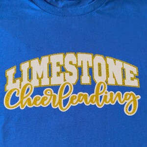Custom Glitter Cheerleading T-shirts -RJ Personalized Team School ...
