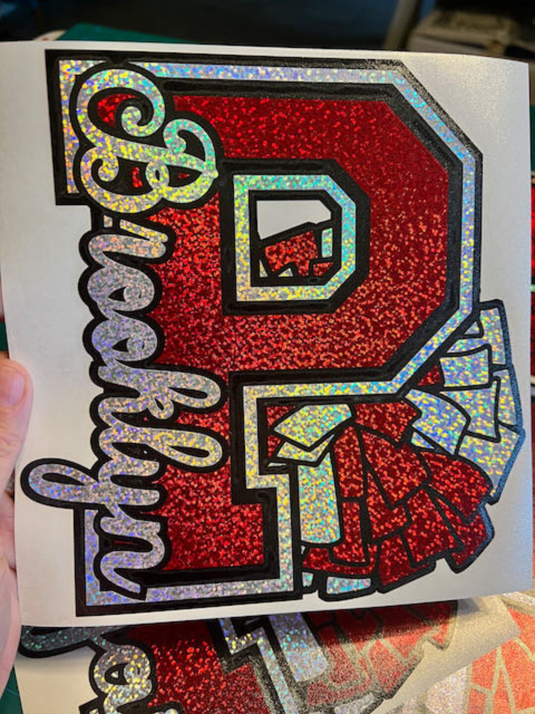 Custom Cheer Stickers Personalized Cheerleader BIG Letter - Etsy