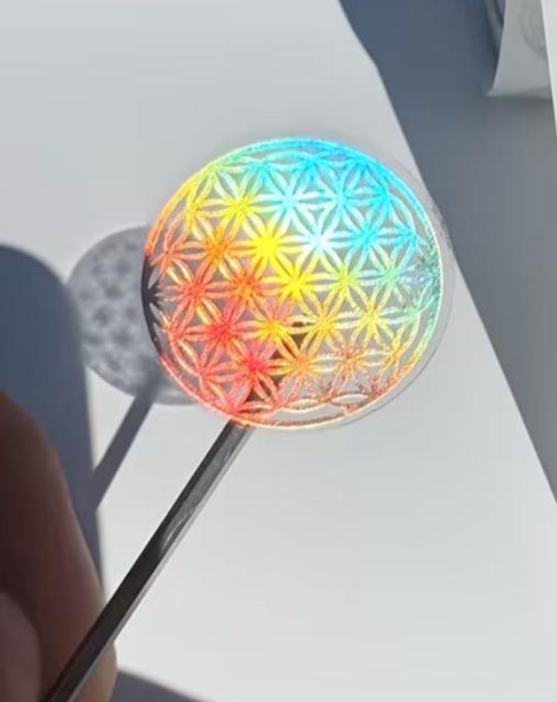 Flower of Life Sticker - Sacred Geometry Holographic - Windows Car ...