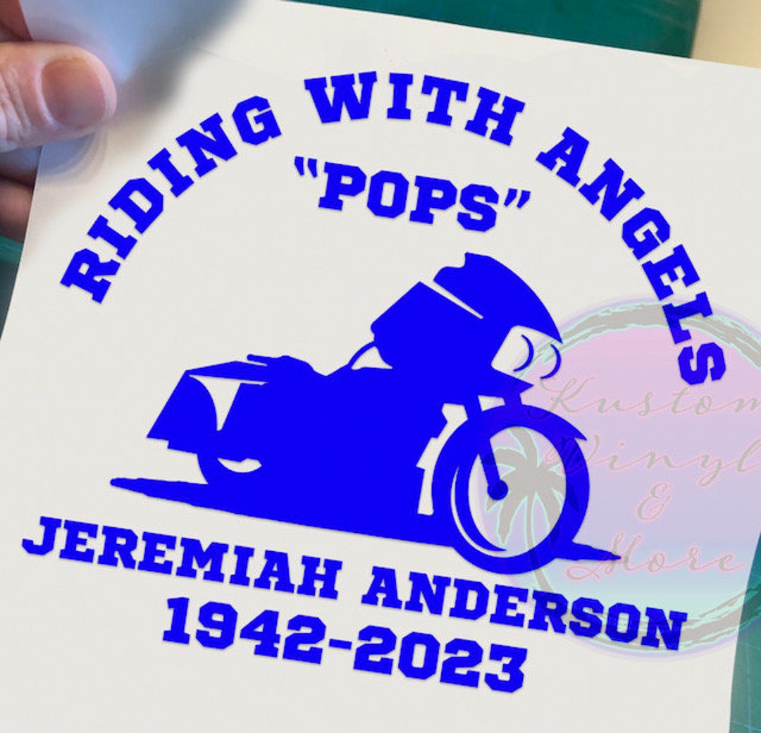 Riding With Angels Road Glide Memorial Decals - in Loving Memory ...