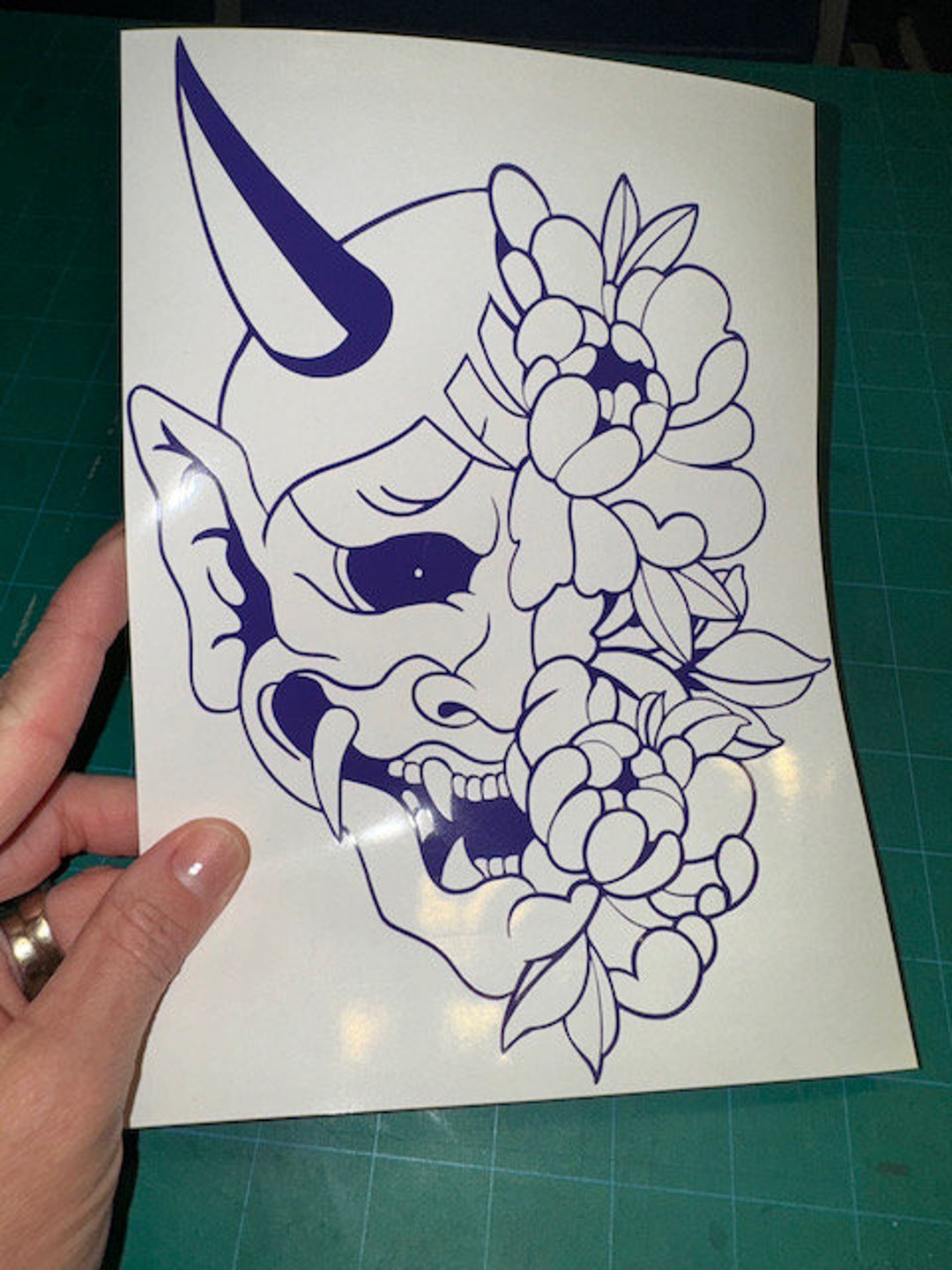 Japanese Oni Mask Decal Samurai Hannya Kabuki Kami Kitsune Yōkai Vinyl ...