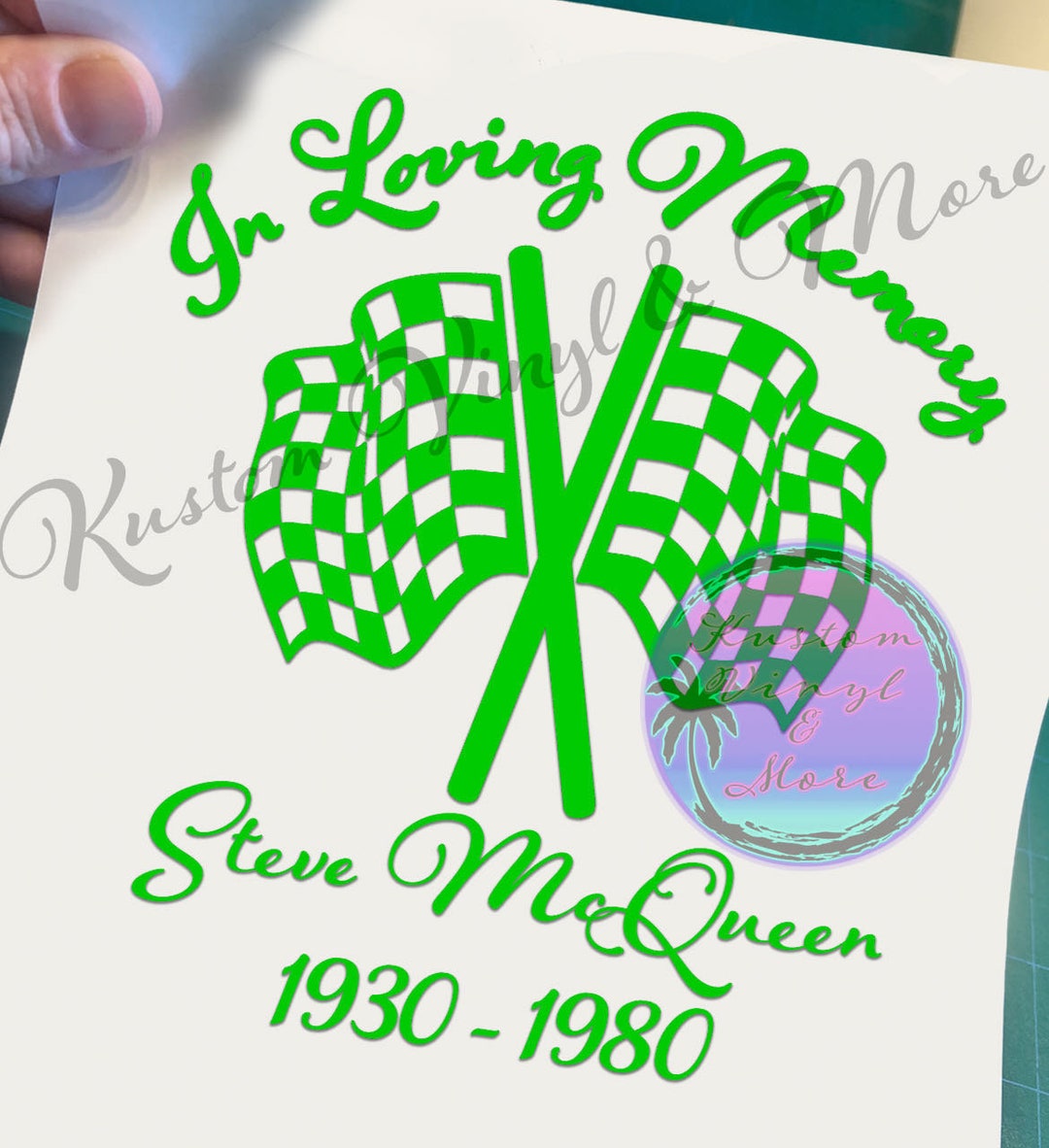 In Loving Memory Racing Flags Memorial Decals Missed Loved Ones ...