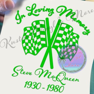 In Loving Memory Racing Flags Memorial Decals Missed Loved Ones ...