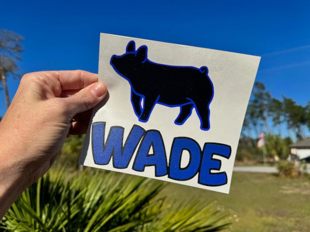 Hog Show Name Decals - Custom Pig Sprayer Stickers - Laptop Water ...