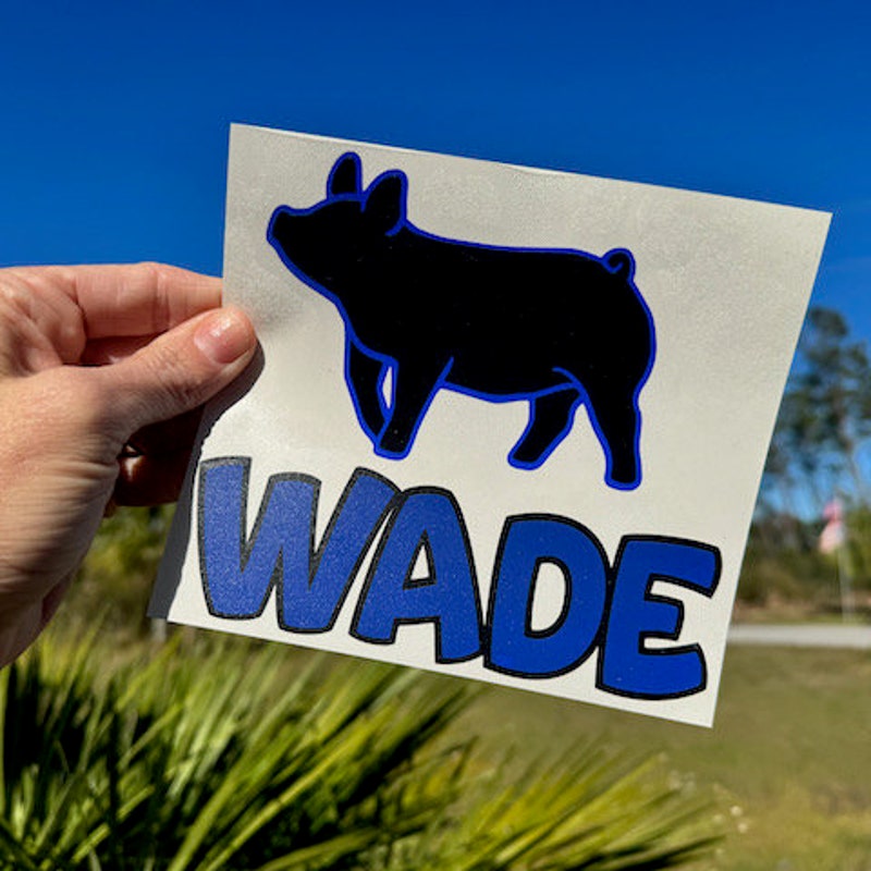 Pig Name Sticker - Etsy