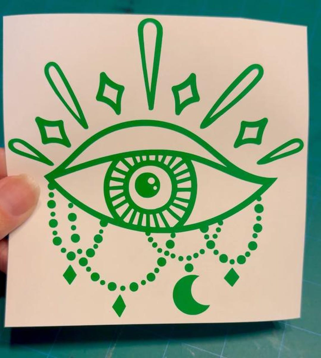 Whimsical Evil Eye Decal (EE6) - Vinyl Car Laptop Decals Motorcycle ...