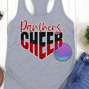 Custom Glitter BIG Cheer Tank Tops - Racerback Tanks - School Team Name ...