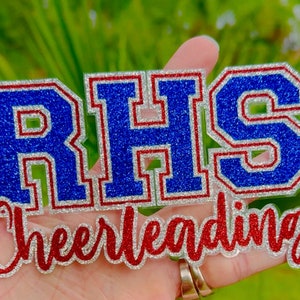 Custom Glitter Cheerleading Stickers & Magnets - Personalized High ...