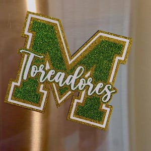 Glitter BIG Varsity Letter Name Stickers & Magnets - Varsity Junior ...