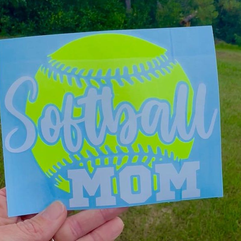 Softball Car Decal - Etsy