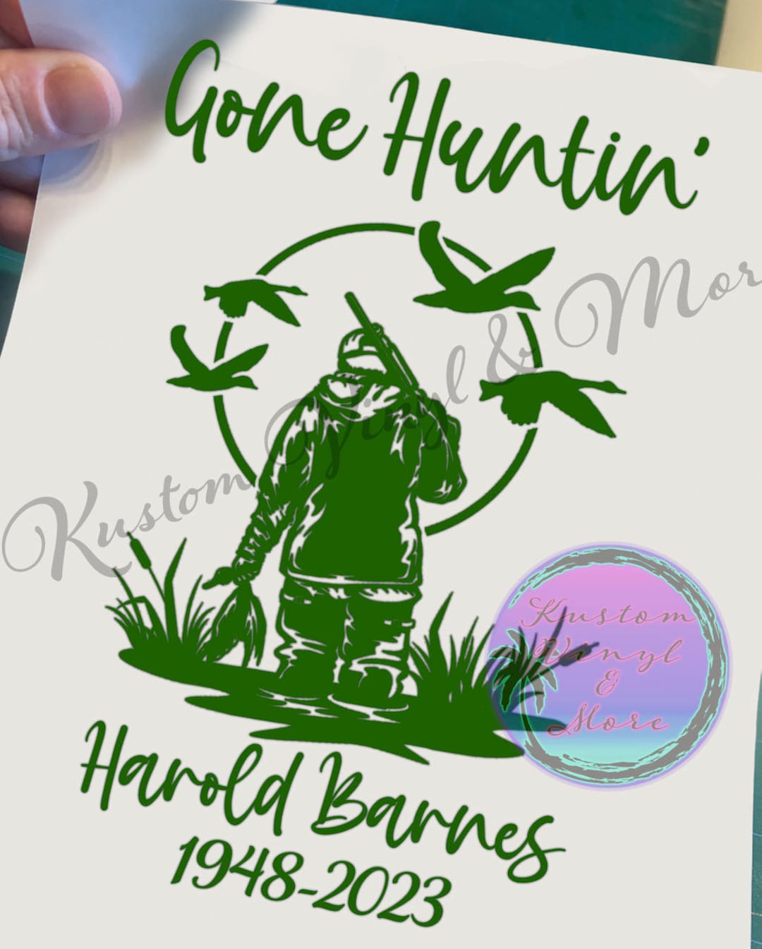 In Loving Memory Gone Hunting Memorial Decals Missed Loved Ones ...