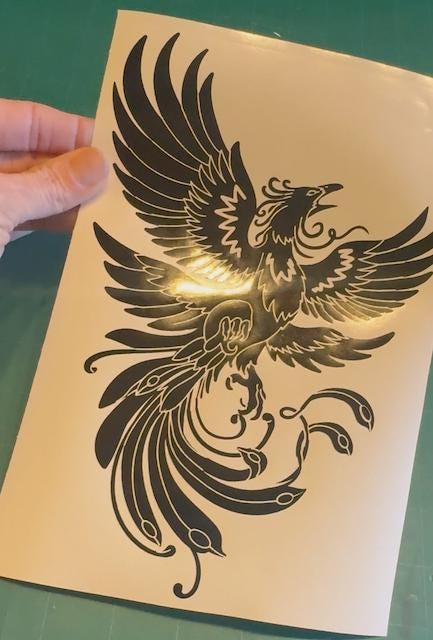 Phoenix Vinyl Decal - Immortal Bird Sticker - Greek Mythology Vinyl Car ...