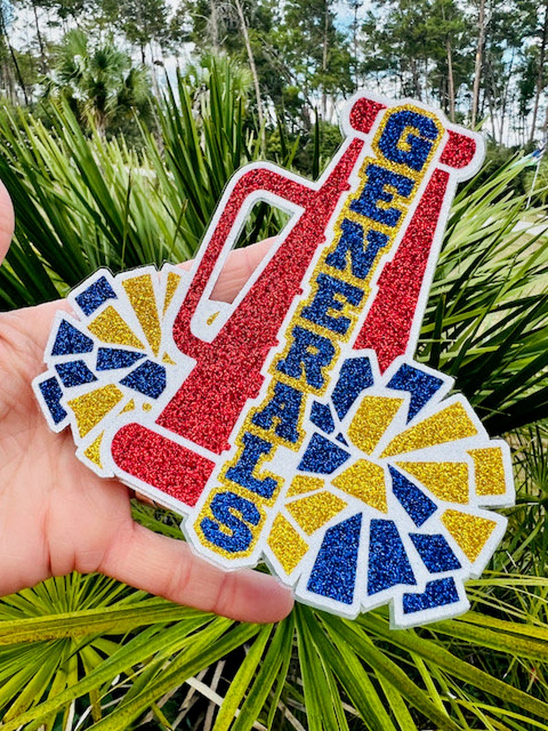 Cheer Glitter Stickers Cheerleader High School Team Name - Etsy