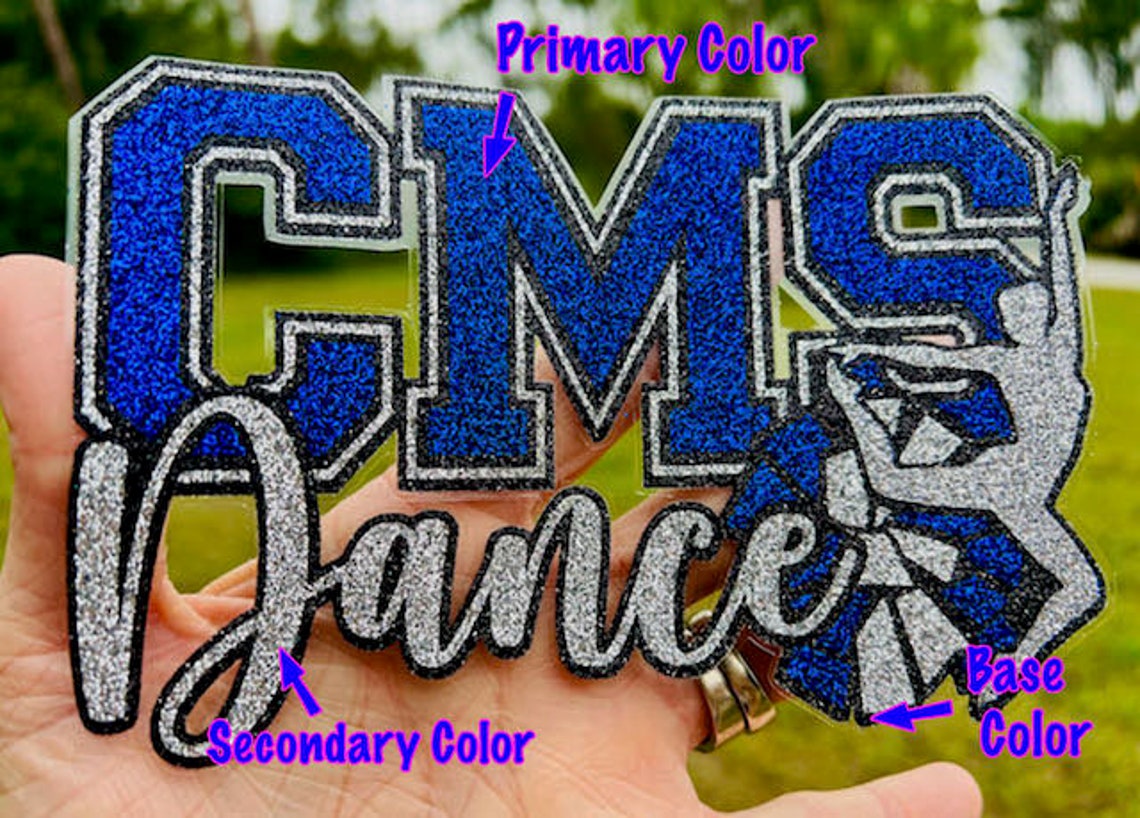 Dance Glitter Stickers - Personalized Dance Team High School Letters ...