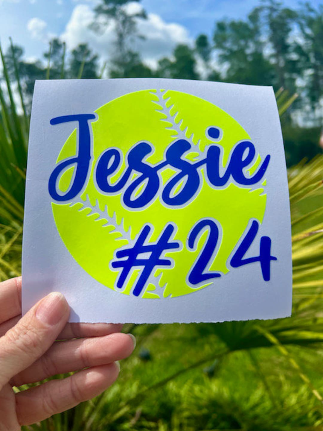 Personalized Softball Name # Decal - Custom Soft Ball Vinyl Sticker ...