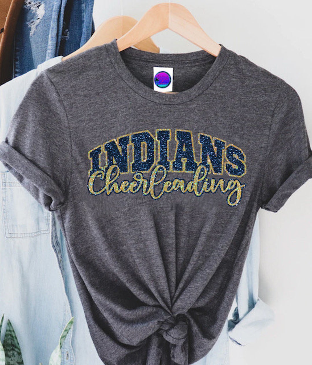 Custom Glitter Cheerleading T-shirts -RJ Personalized Team School ...