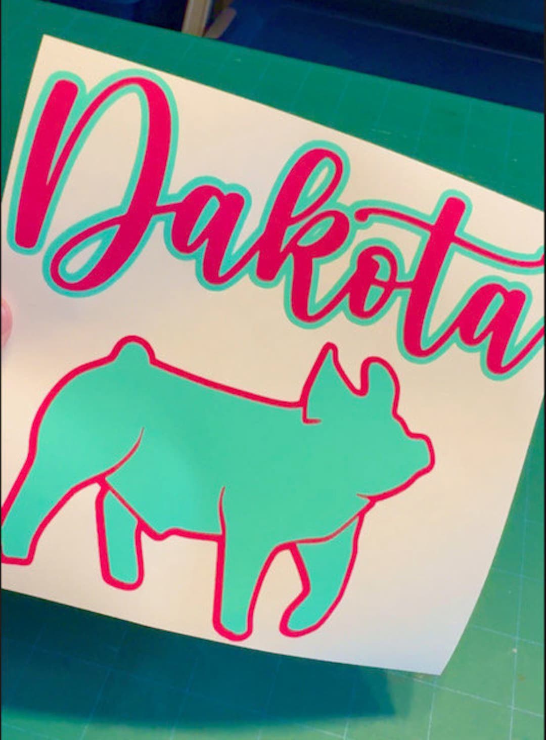 Hog Show Name Decals - Custom Pig Sprayer Stickers - Laptop Water ...