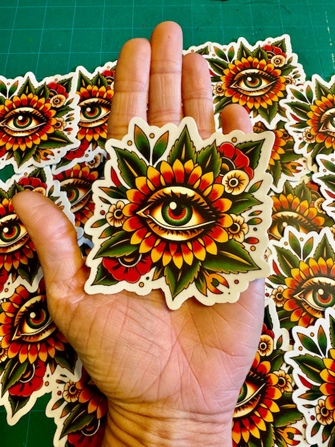 Evil Eye Sticker - American Traditional Tattoo Art Decals - Car Laptop ...
