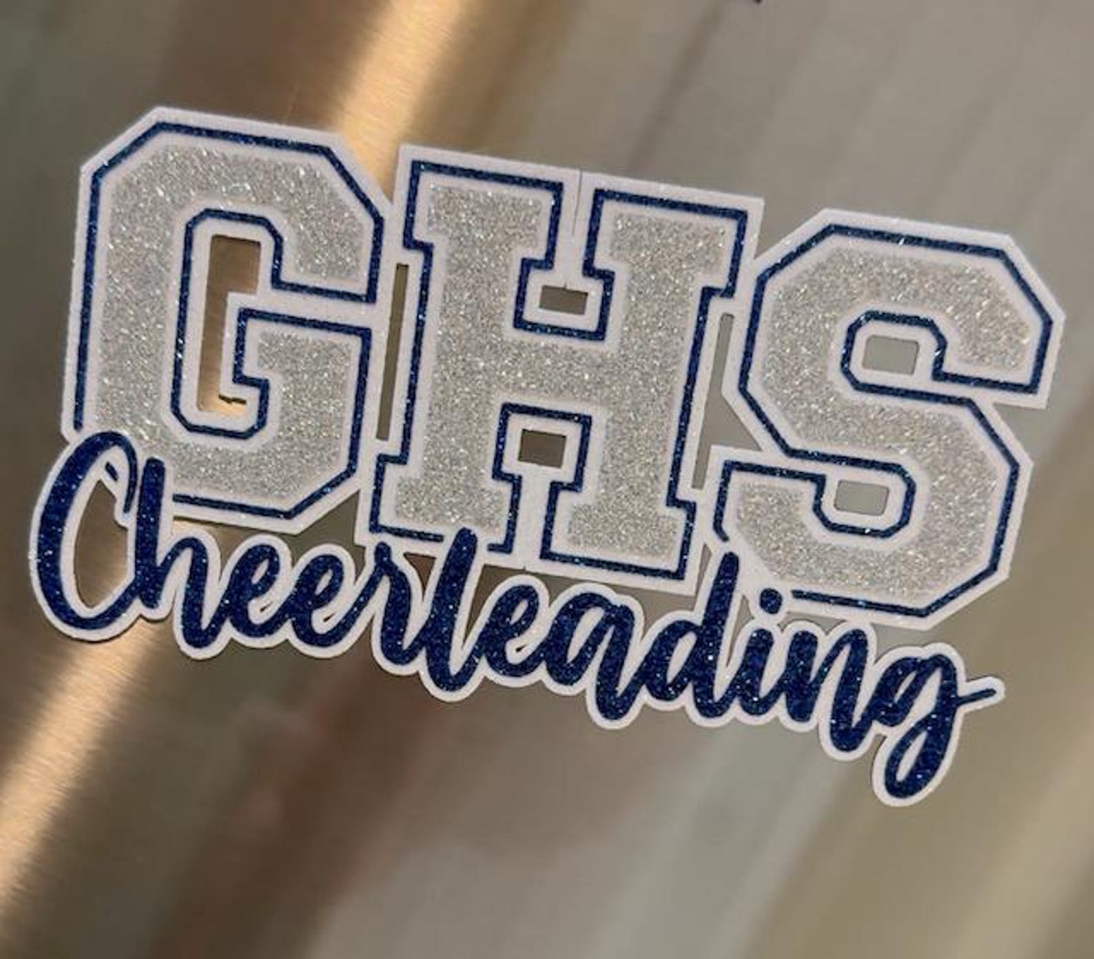 Custom Glitter Cheerleading Stickers & Magnets - Personalized High ...