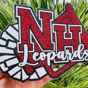 Cheer Glitter Stickers Cheerleader High School Team Name - Etsy