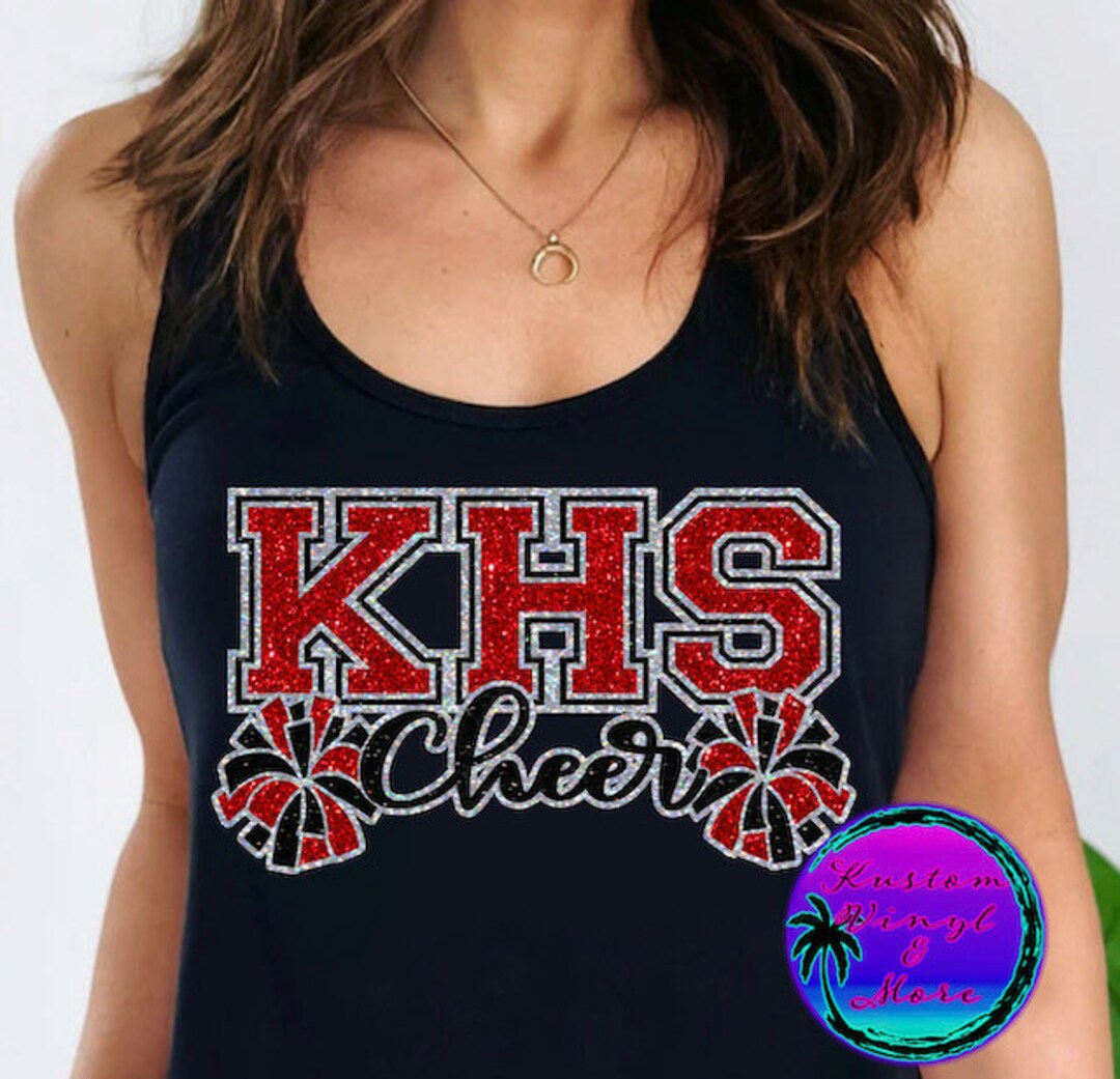 Custom Glitter Cheer Tank Tops - Racerback Tanks - Cheerleader BIG ...