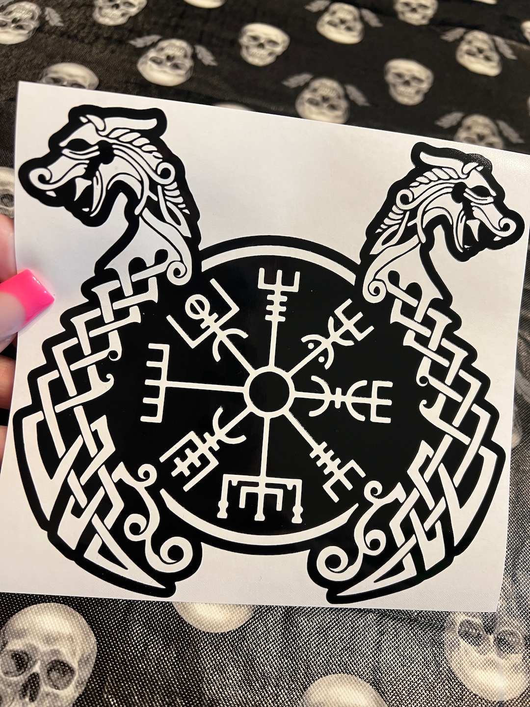 Vegvisir - Viking Dragon Compass Norse Symbol Sticker - Vinyl Car ...