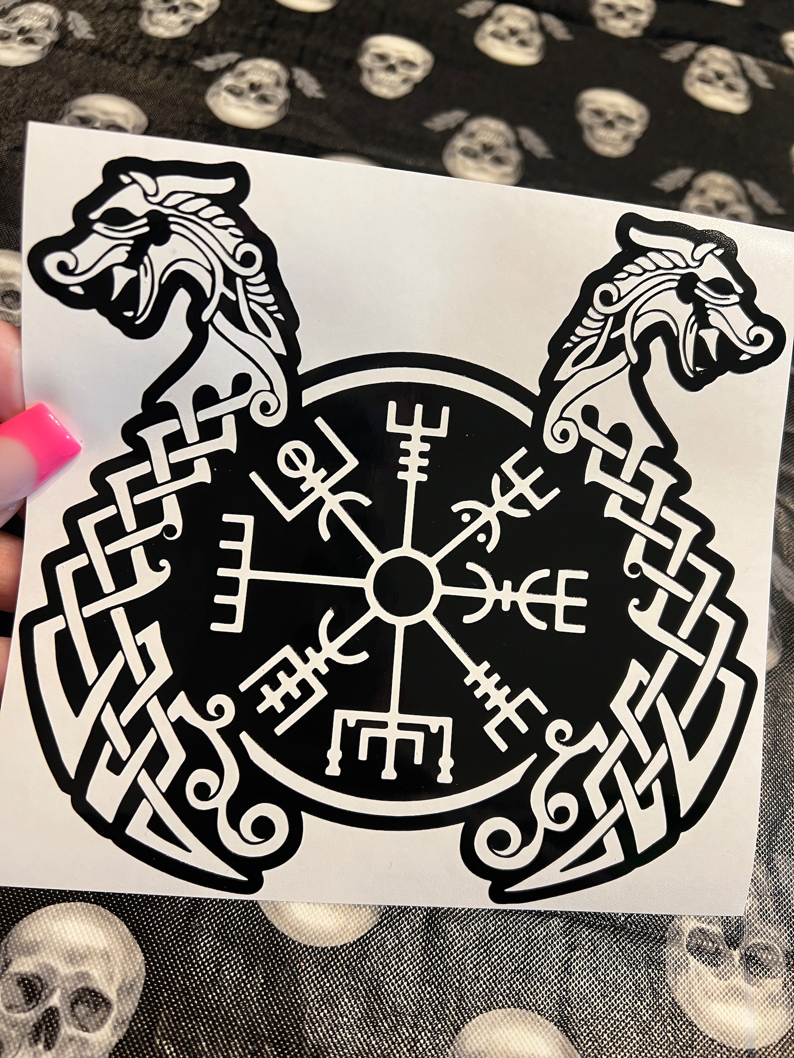 Vegvisir Viking Dragon Compass Norse Symbol Sticker - Etsy