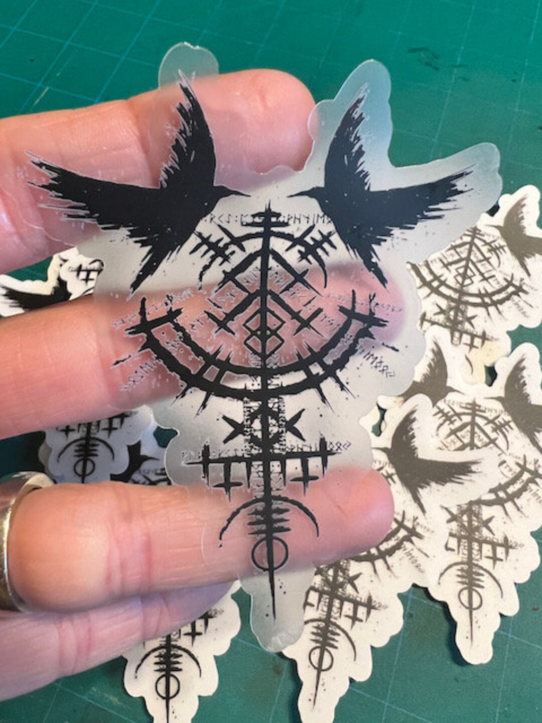 Viking Odin's Ravens Sticker - Hugin and Munin Norse Pagen Symbols ...