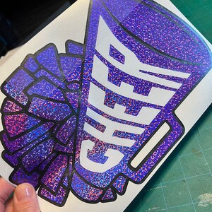 Custom Cheer Megaphone Stickers - Personalized Cheerleader Team Sports ...