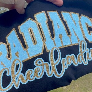 Custom Glitter Cheerleading T-shirts -RJ Personalized Team School ...