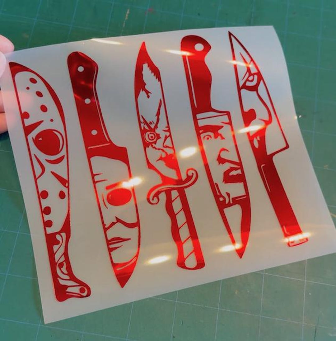 Horror Knives Decal - Movie Villains Decal - Vinyl Car Truck Laptop ...