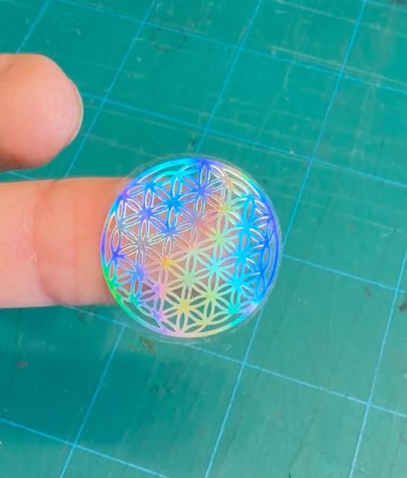 Flower of Life Sticker - Sacred Geometry Holographic - Windows Car ...