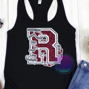 Custom Glitter Cheer Tank Tops Racerback Tanks Cheerleader - Etsy