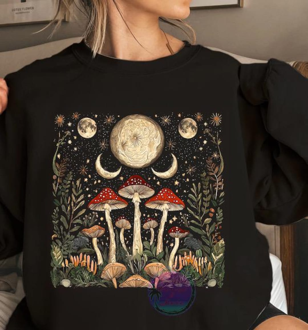 Boho (MM2) Celestial Moon Phases and Mushrooms Sweatshirts & Hoodies - Etsy