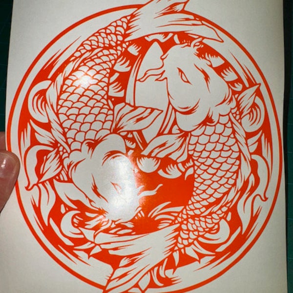 Japanese Koi Car Decal - Etsy