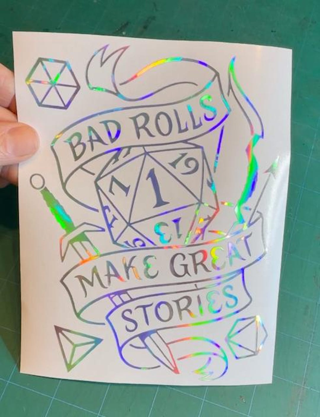 DND MTG Decal - Bad Rolls Make Great Stories - Vinyl Car Truck Laptop ...