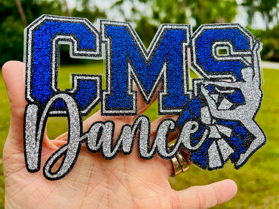 Dance Glitter Stickers - Personalized Dance Team High School Letters ...